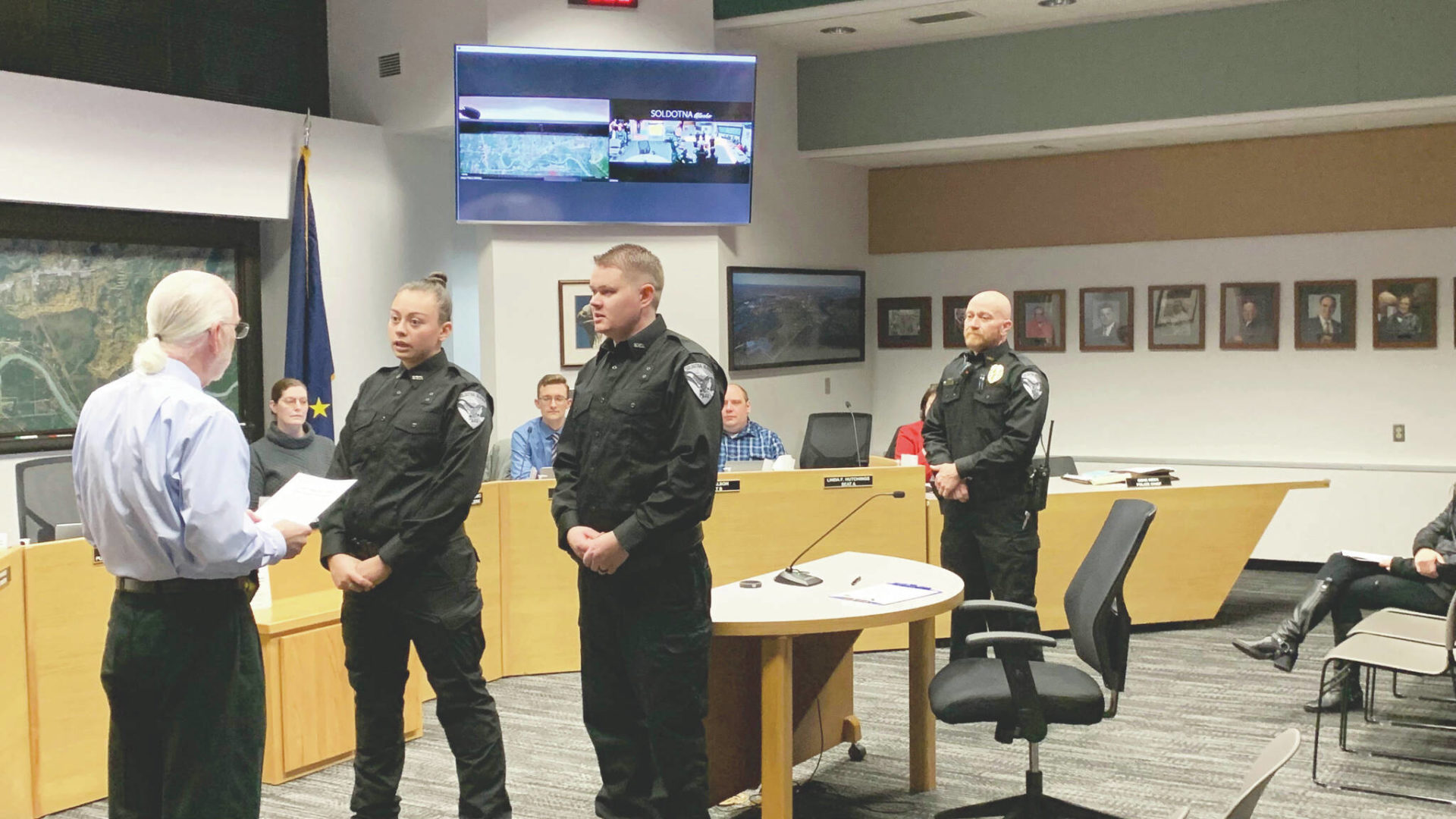 Soldotna swears in two new police officers | Peninsula Clarion